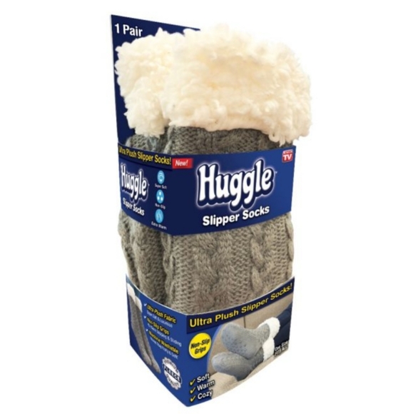 Huggle | Shoes | 5 Offnwt Huggle Fleece Slipper Sock With Grip Dots ...